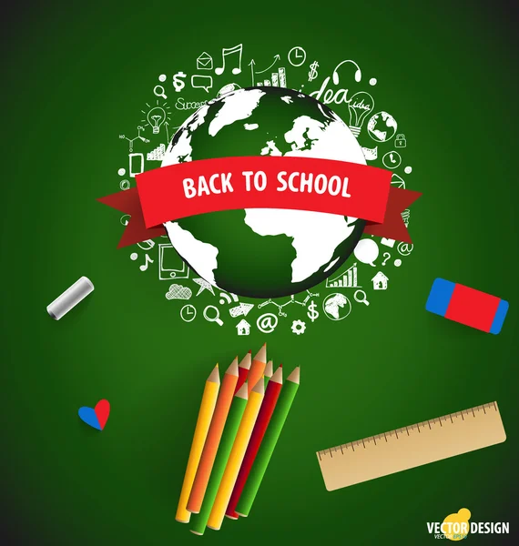 Velkommen tilbage til skolen, vektorillustration. Stock-vektor af ...