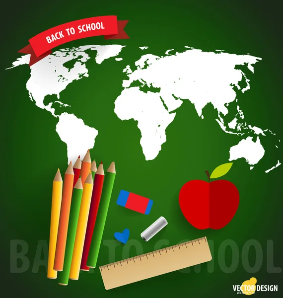 Velkommen tilbage til skolen, vektorillustration. Stock-vektor af ...