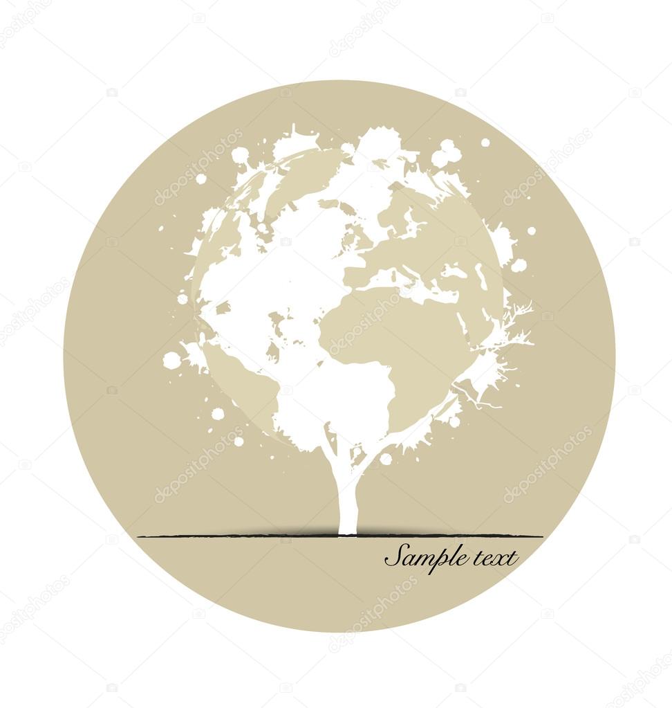 Tree shaped world map. Vector illustration. Stock Vector Image by ...