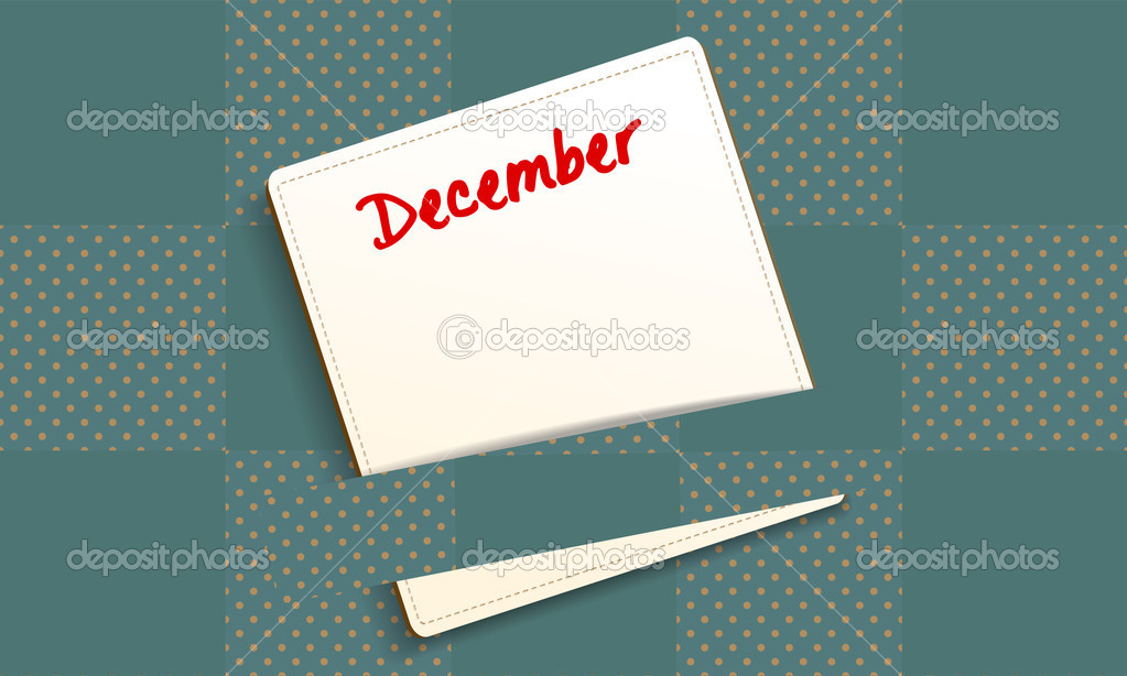Calendar December note paper — Stock Photo © jcsmilly #22689457