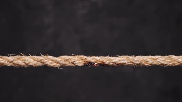 Rope Stretched Tight Slowly Burning Apart Finally Snapping Two Concept ...