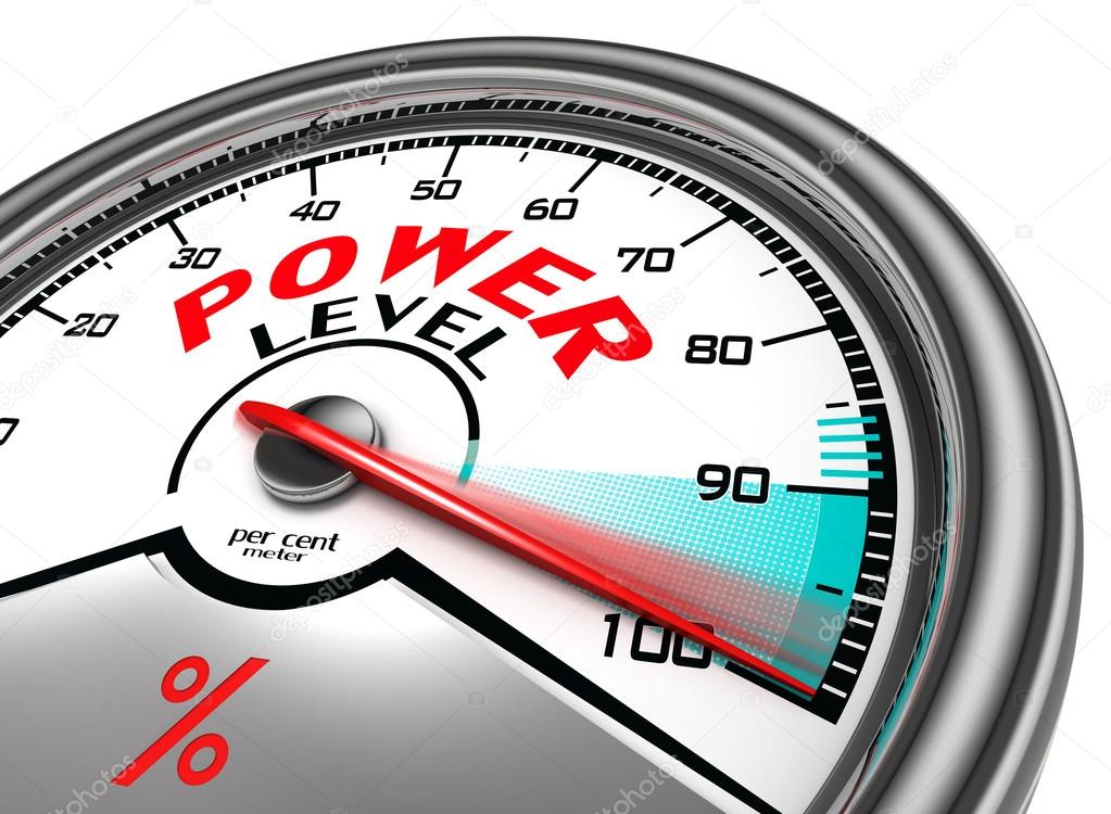 Power level conceptual indicator meter — Stock Photo © donscarpo #25569717