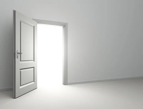 Open door over white background — Stock Photo © koya979 #9786772