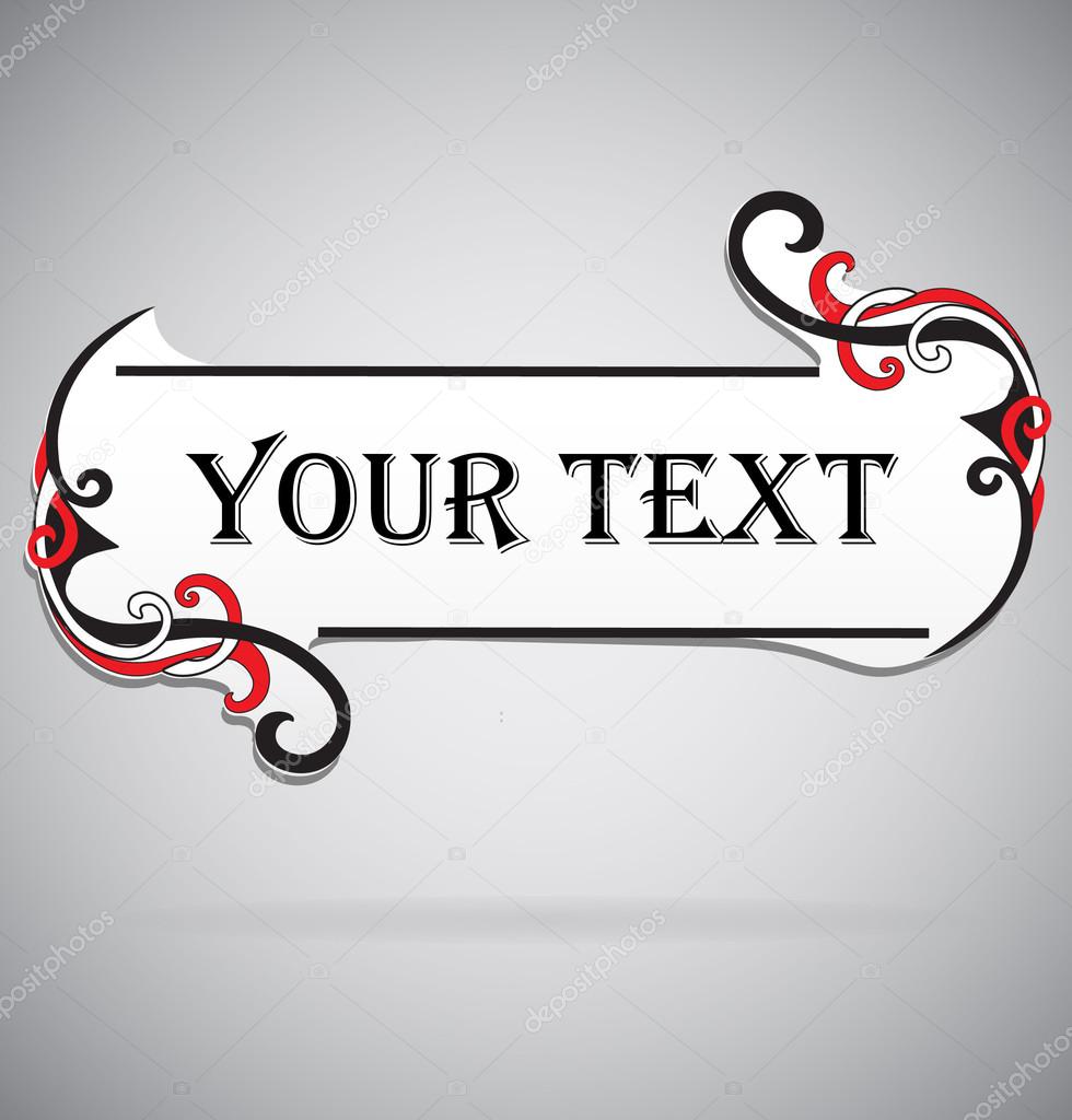 Abstract curve header or banner with sample text. — Stock Vector ...