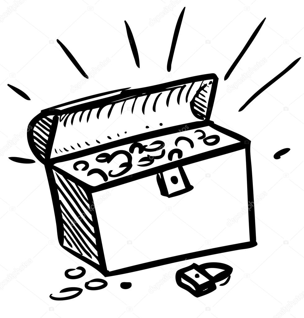 Pirate Treasure Chest Drawing