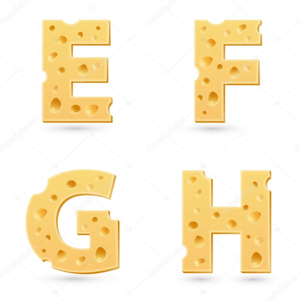 Cheese letters collection. Stock Vector Image by ©Chuhail #48213235