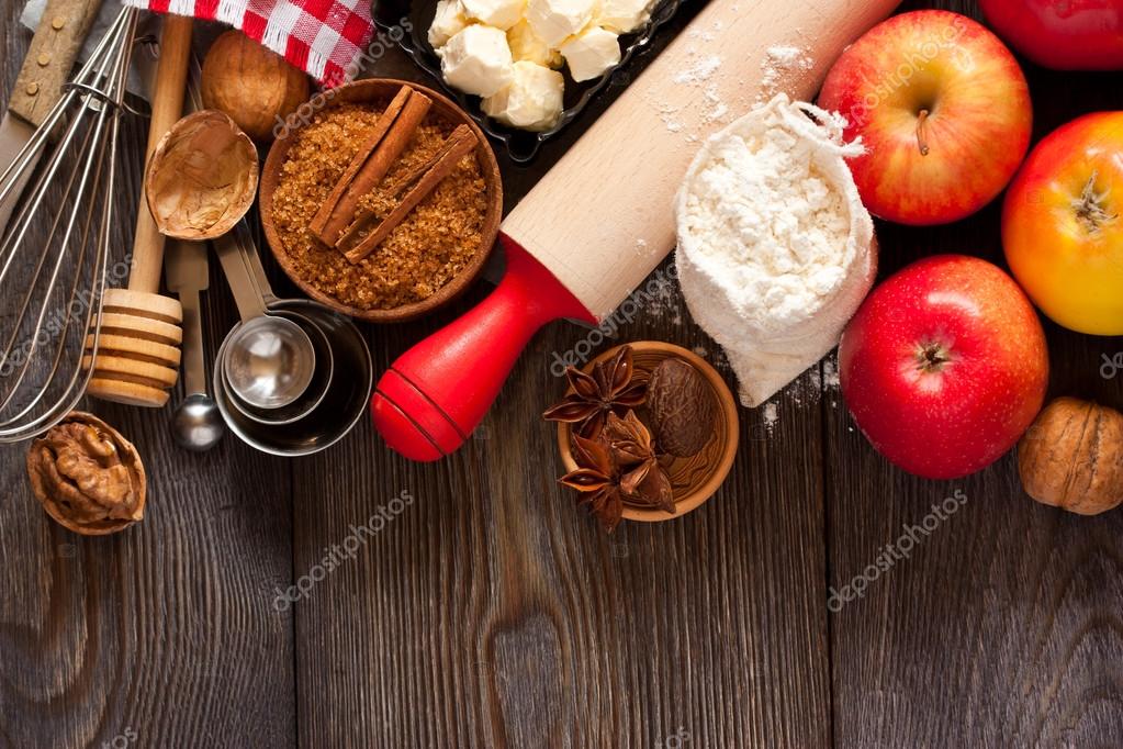 Apple pie ingredients. — Stock Photo © lidante #48876889