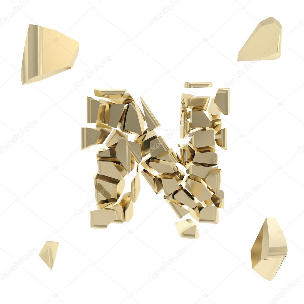 Abc alphabet symbol broken into tiny glossy pieces — Stock Photo ...