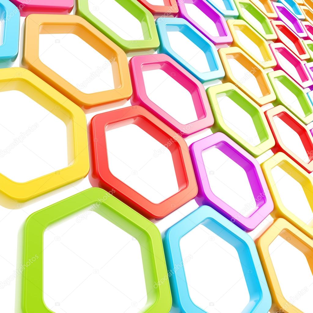 Glossy hexagon segments as abstract background Stock Photo by ©nbvf89 ...