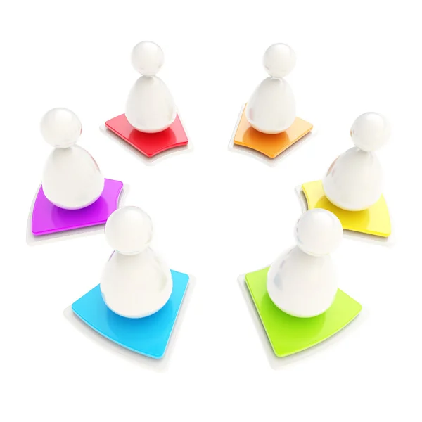 Multi user network connection emblem icon isolated — Stock Photo ...