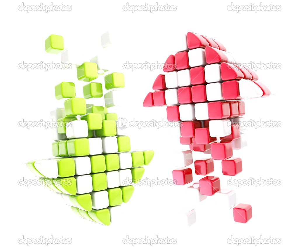 Increase and decrease glossy arrow icon emblems Stock Photo by ©nbvf89 ...