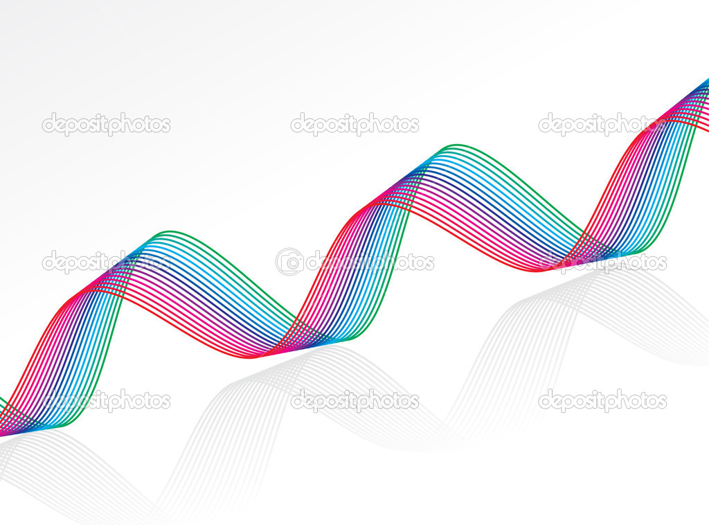 Abstract rainbow colour based wave lines — Stock Vector ...