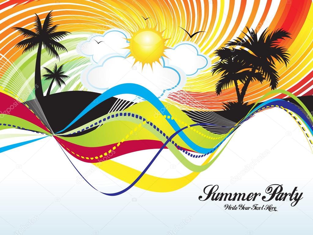 Abstract summer party background Stock Vector by ©rioillustrator 20262857