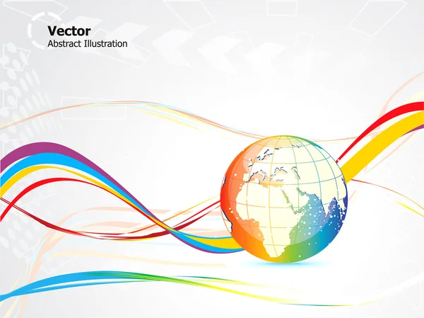 Abstract colorful background with globe Stock Vector Image by ...