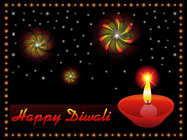 Abstract diwali concept with deepak Stock Vector Image by ...