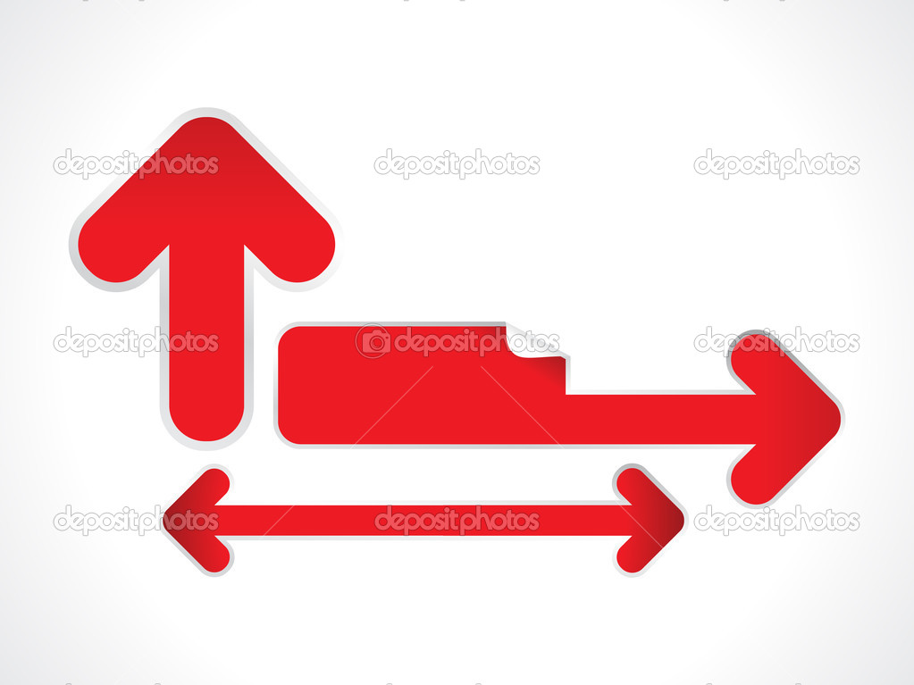 Stiker berbasis panah merah abstrak Vektor Stok oleh ©rioillustrator ...