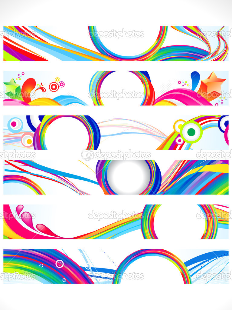 Abstract multiple colorful web banners Stock Vector Image by ...