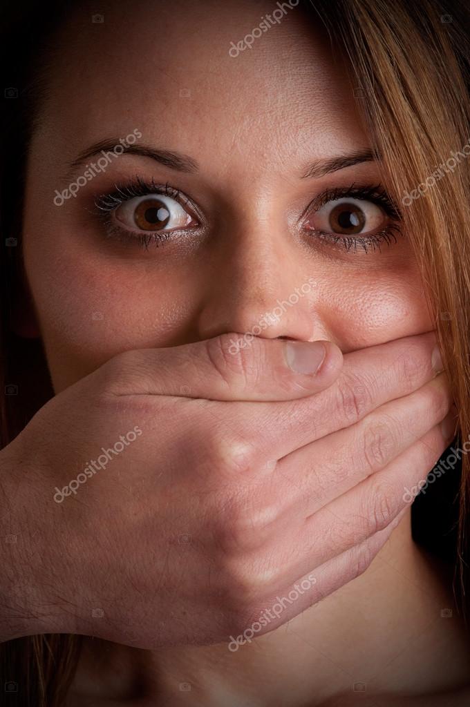 Woman Silenced by Aggressive Husband — Stock Photo © ruigsantos #37555415
