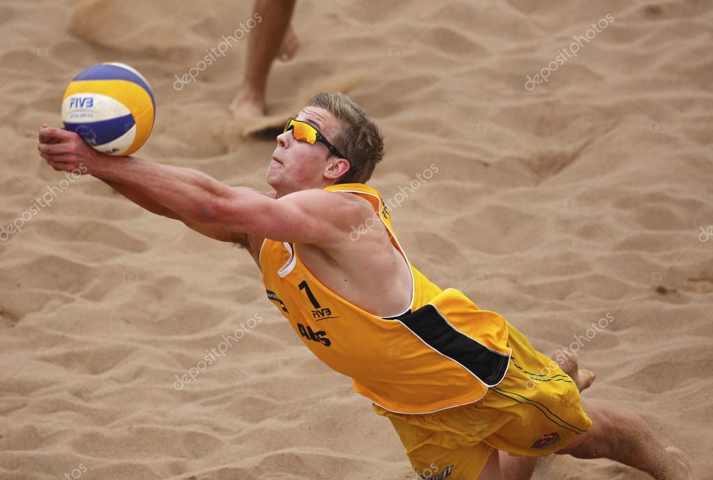 Australia Beach Volleyball Man Ball Arms – Stock Editorial Photo ...