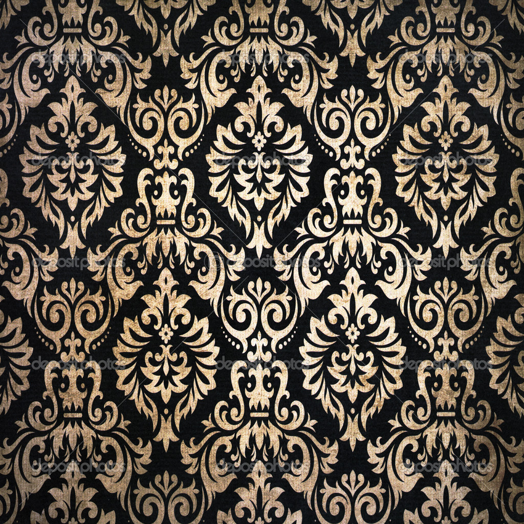 Black Vintage Wallpaper Pattern