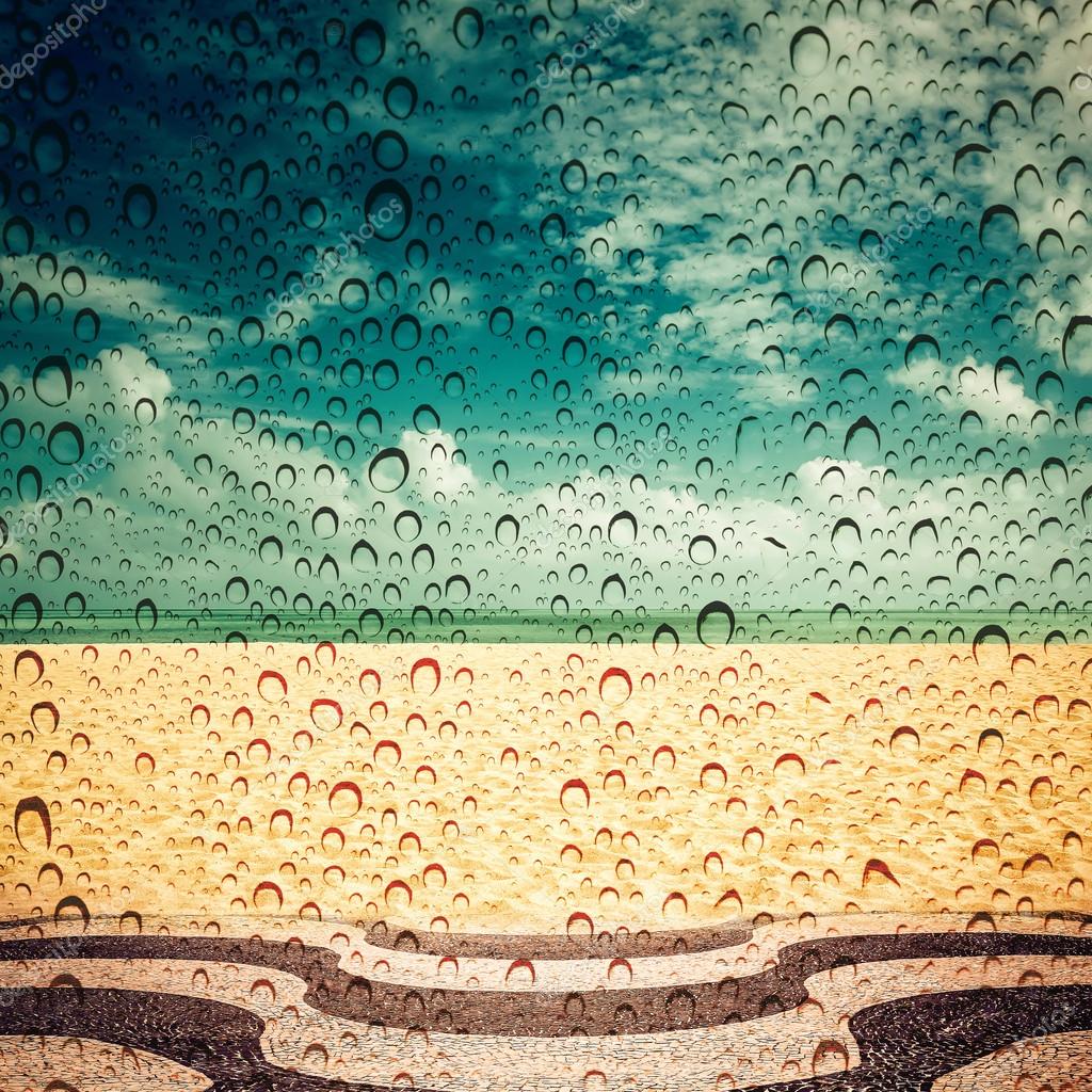 Rainy day on empty Copacabana Beach, Rio de Janeiro Stock Photo by ...