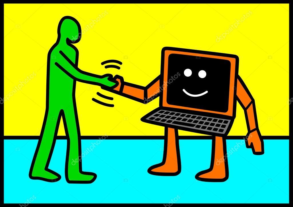 Human and Technology Stock Vector by ©rudall30 15595507