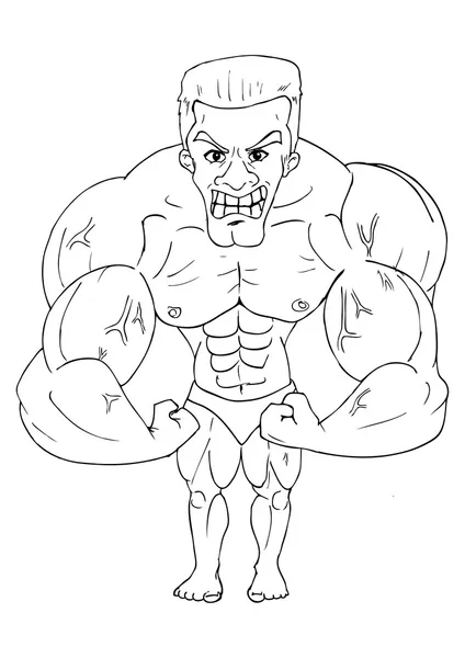 Bodybuilder outline | Bodybuilder Outline — Stock Vector © rudall30 ...