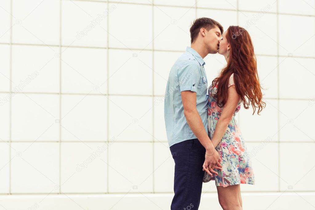 Kissing young couple Stock Photo by ©SergeBlack 25637087