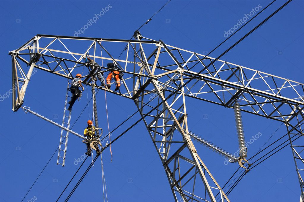 Maintenance of a power line Stock Photo by ©Fotografiche 46468069