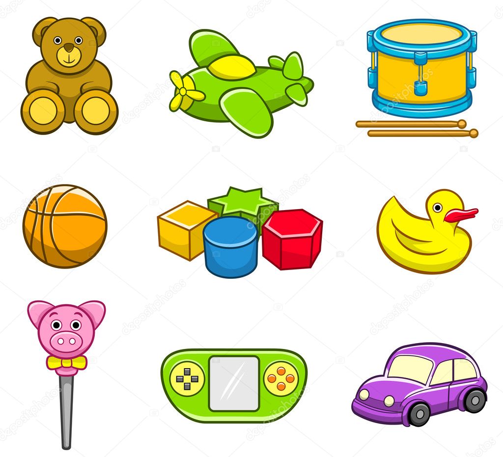 Toys Icon Set Stock Vector Image by ©johnpaulramirez #40824147