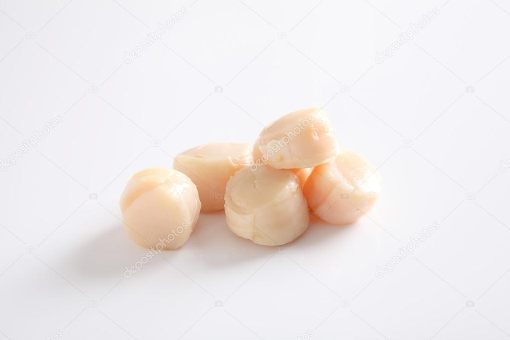 Scallops in white background Stock Photo by ©piyato 32008073
