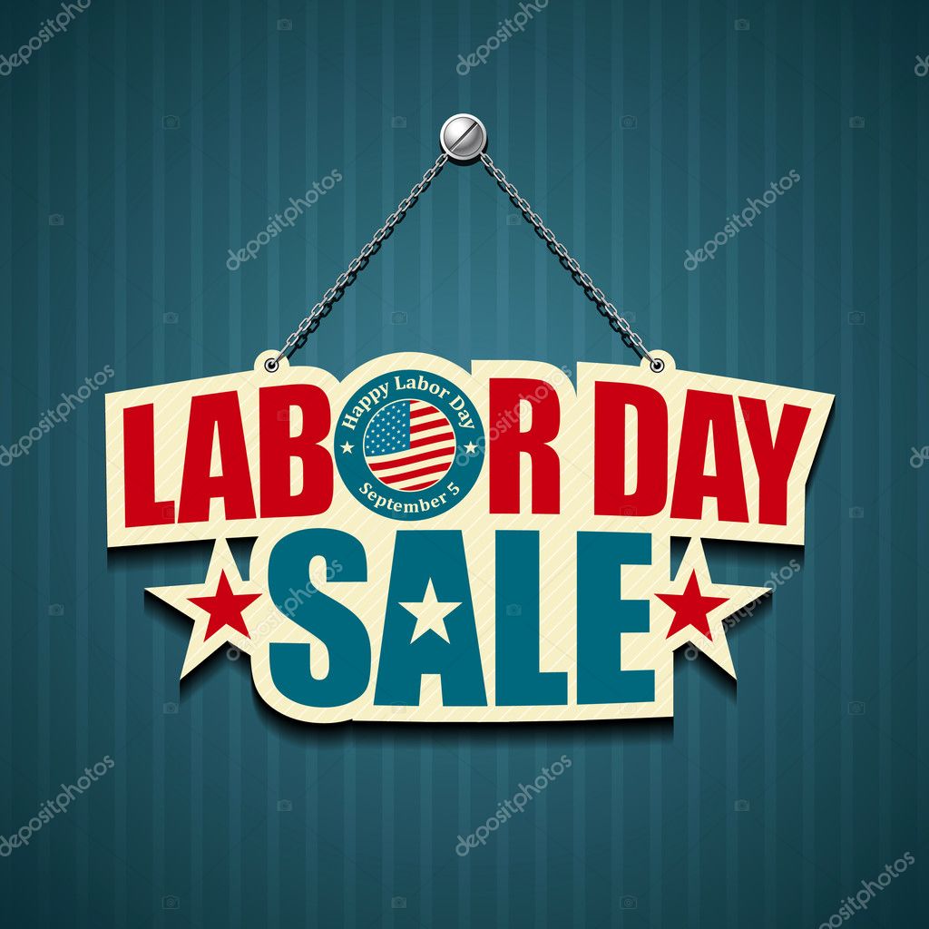 Labor day american. text signs. — Stock Vector © Sarunyu_foto #12666789