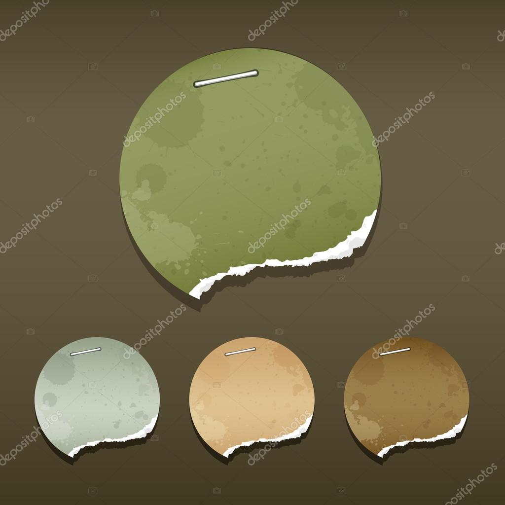 Vintage Ripped label circle paper Stock Vector Image by ©Sarunyu_foto ...