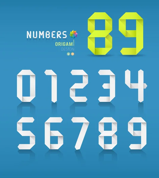 Paper origami numbers Vector Art Stock Images | Depositphotos