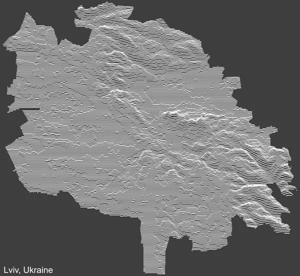 Topographic Negative Relief Map City Aachen Germany White Contour Lines ...
