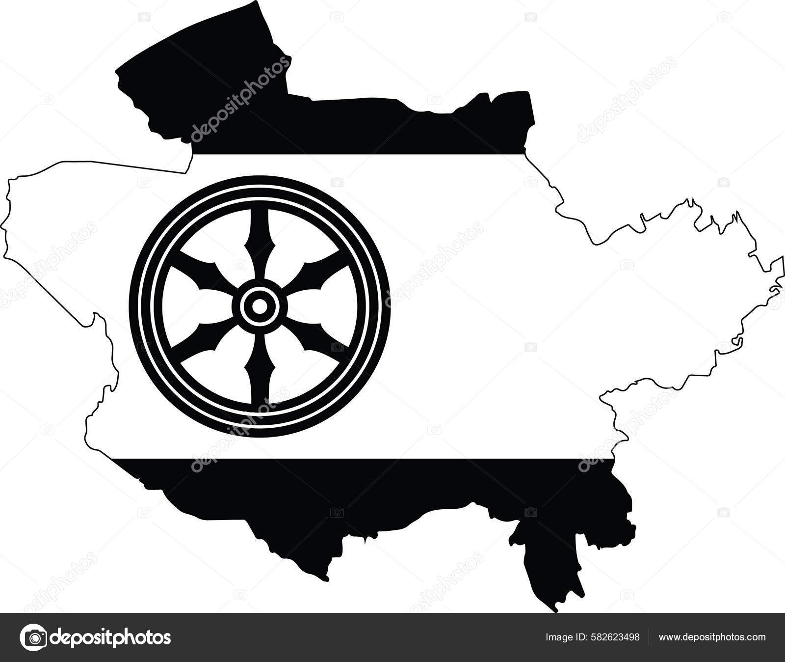 Simple Flat Vector Flag Map German Regional Capital City Osnabrck Stock ...