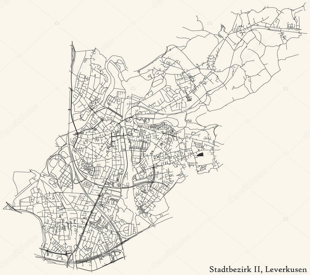 Navegación detallada black lines urban street roads map of the ...