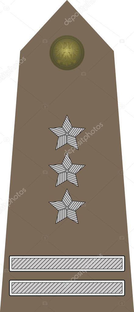Shoulder pad NATO officer mark for the PUKOWNIK (COLONEL) insignia rank ...