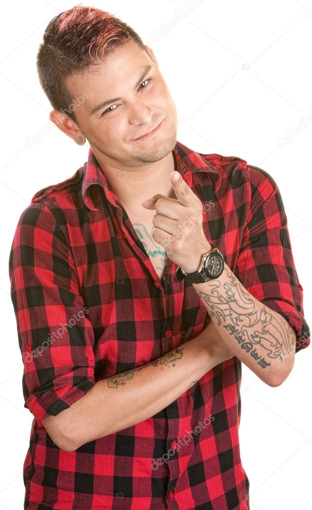 Man Pointing a Finger — Stock Photo © creatista #12043378