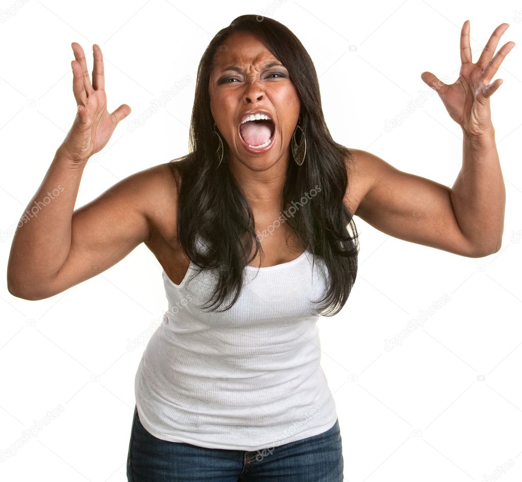 Angry Black Woman Pointing