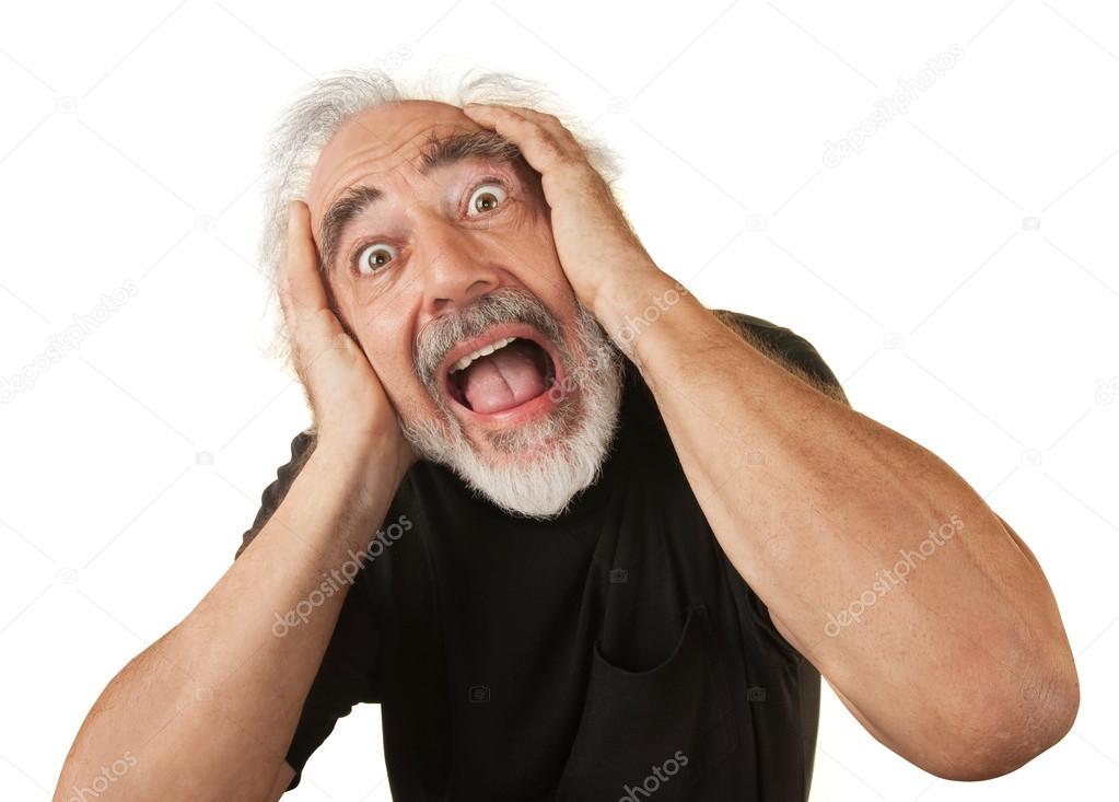Screaming Older Man Stock Photo by ©creatista 16039669