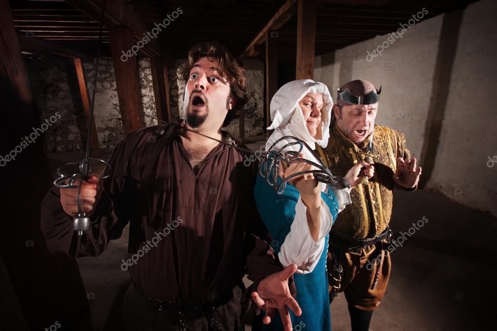 Nun Fighting Two Men Stock Photo by ©creatista 23016724