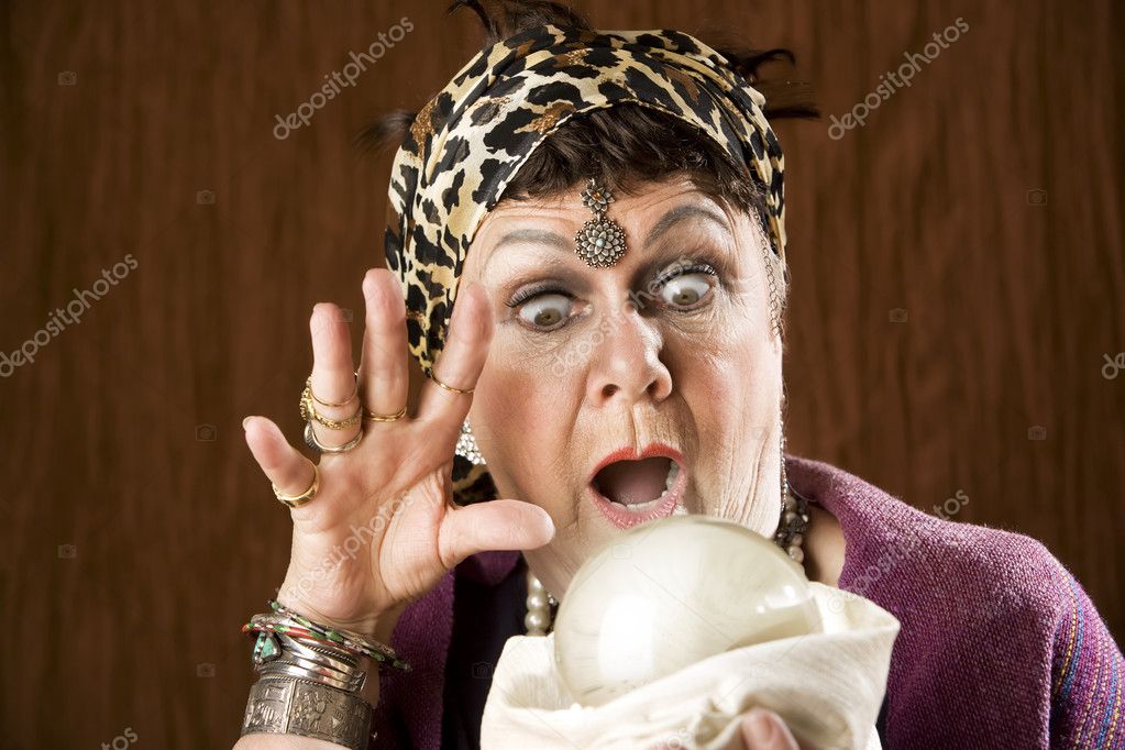 Gyspy with a crystal ball — Stock Photo © creatista #39617831