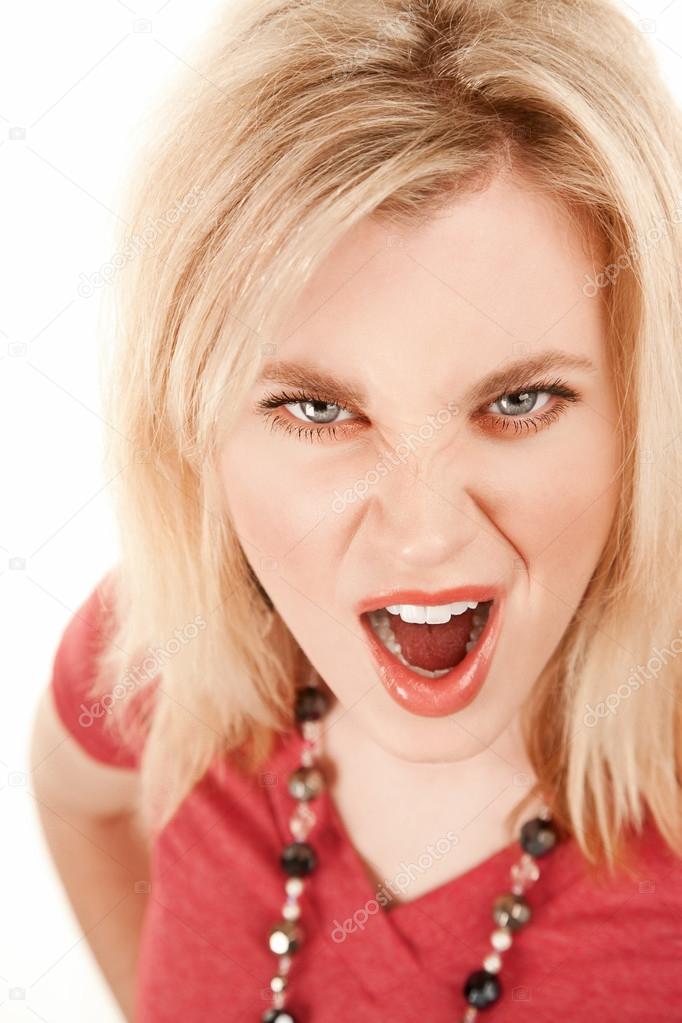 Enraged young woman Stock Photo by ©creatista 40099901