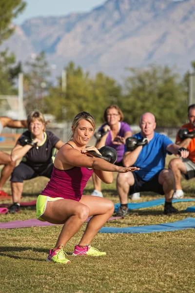 Cheerful Fitness Instructor with Class - Stock Image - Everypixel