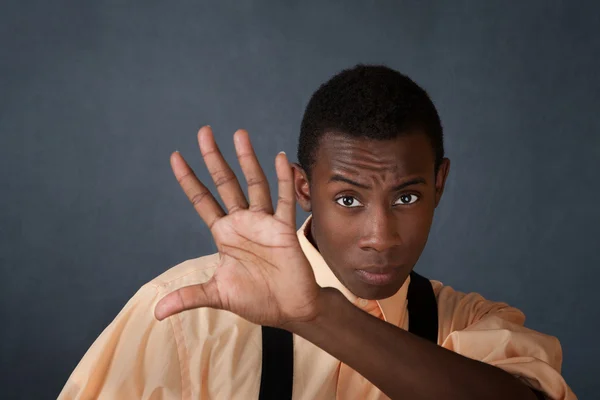 Man Gestures Stay Back Stock Photo by ©creatista 40635997