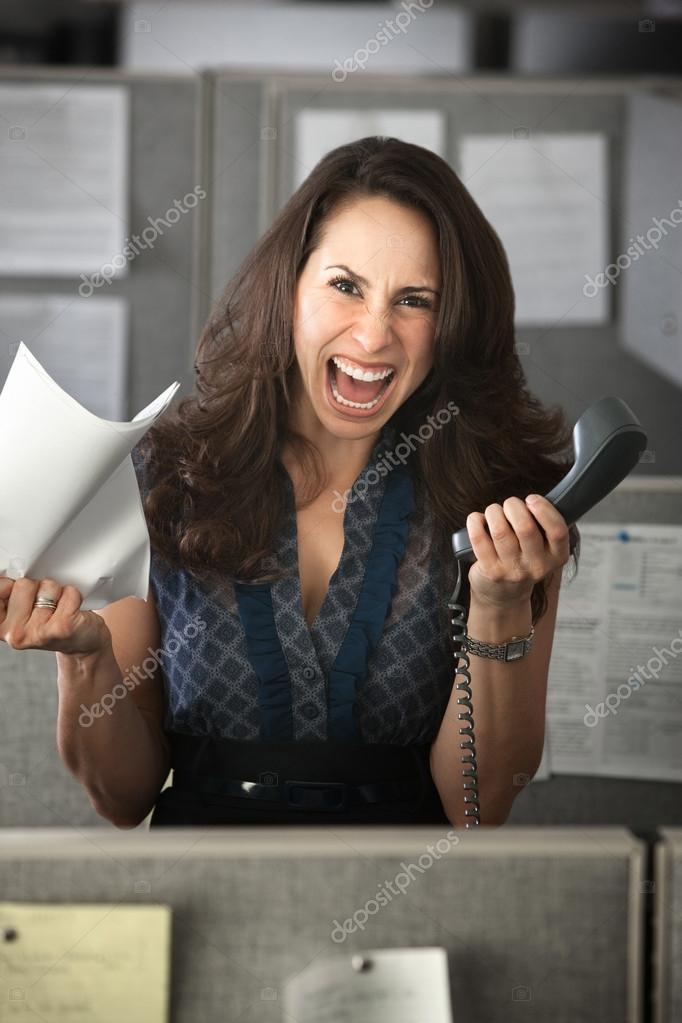 Screaming Office Worker Stock Photo by ©creatista 40723119