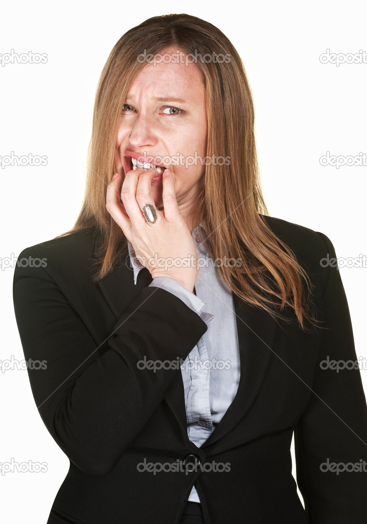 Nervous Professional Woman Stock Photo by ©creatista 40943961