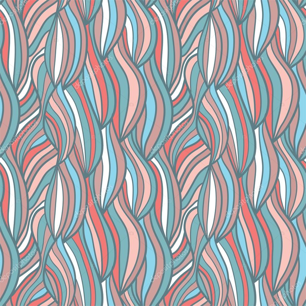 Seamless waves hand-drawn pattern Stock Vector Image by ©comotom0 #24540201