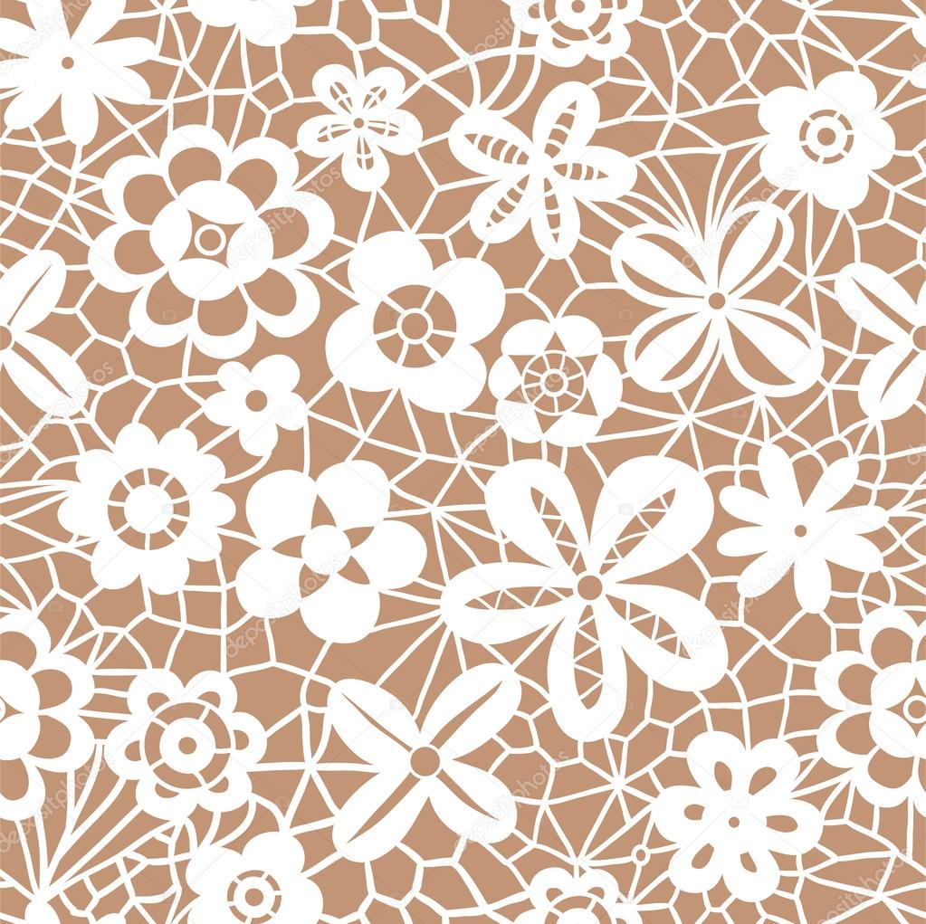 Lace seamless pattern with flowers Stock Vector by ©comotom0 26319027